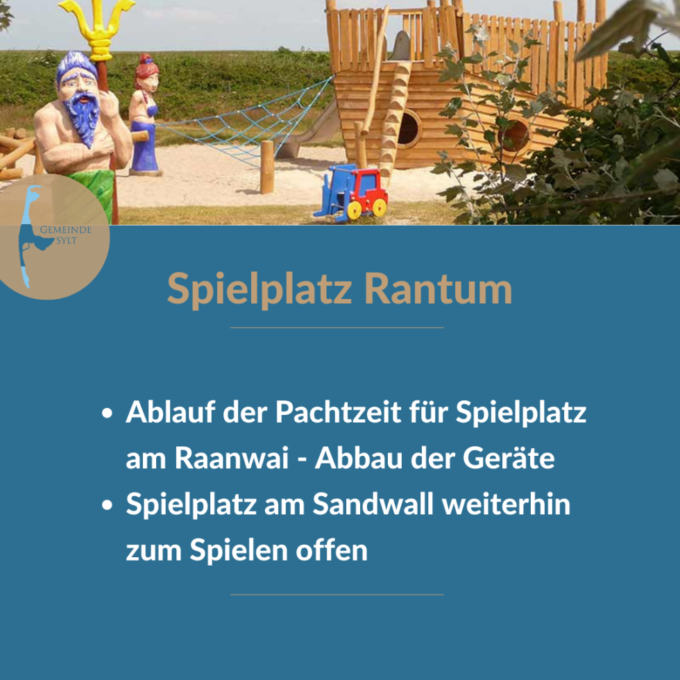 Spielplätze in Rantum - Gemeinde Sylt