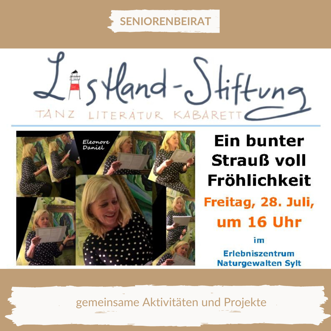 Seniorenbeirat: Lesung in List am 28.07.2023 - Gemeinde Sylt